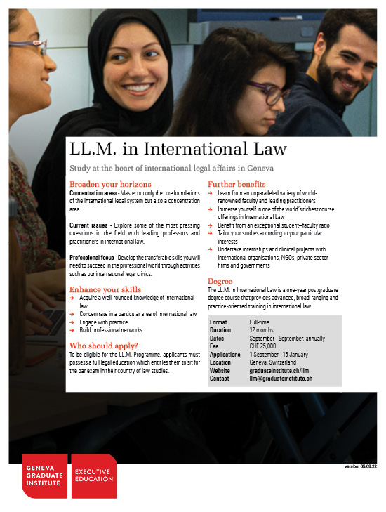 Request more information - LL.M. | IHEID FC