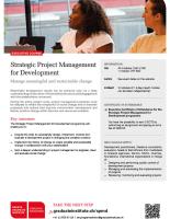 Strategic Project Management for Development